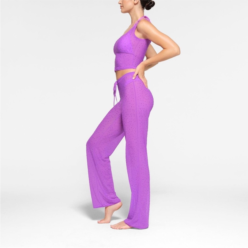 Skims Mesh Swim Pants - Skims Rhinestone Cover Up Pan… - Gem